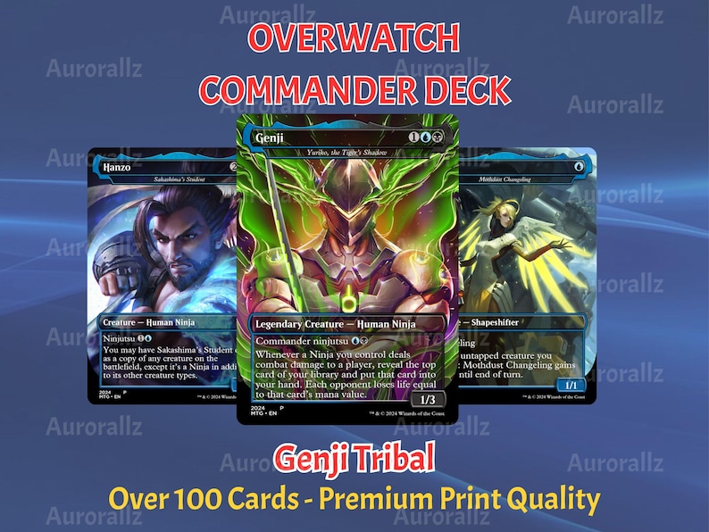 Yuriko the Tiger Shadow Proxy Deck Over.watch Theme Over.watch Commander Deck M.t.g Deck Box M.t ...