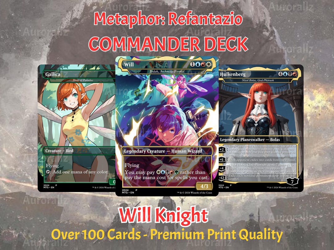 Metaphor Refantazio Commander Deck Refantazio Proxy Deck Metaphor M.T.G Proxy Refantazio RPG M.t ...