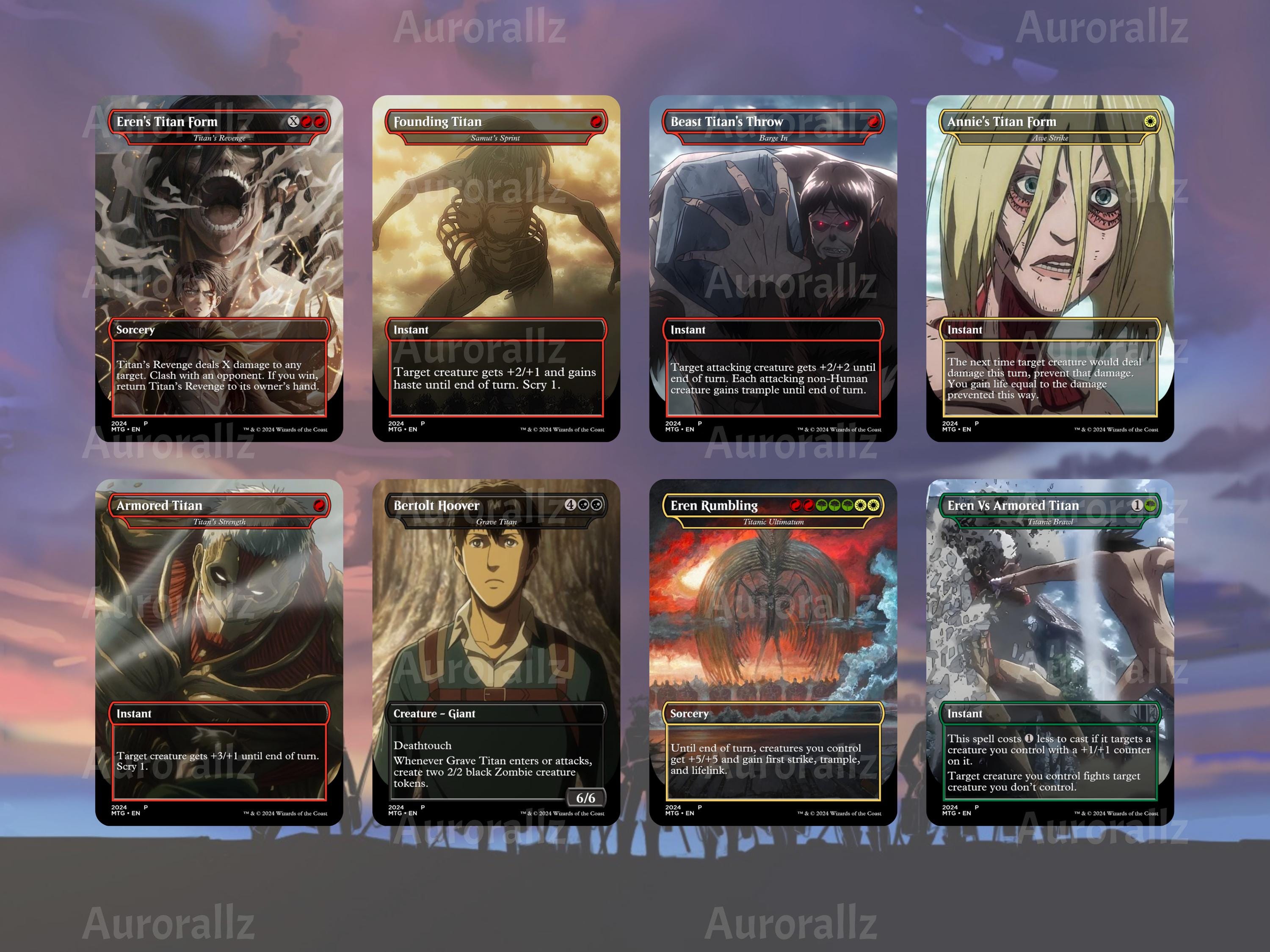 Attack on Titan Proxy Deck AOT Commander Deck Aot Proxy Card Eren ...