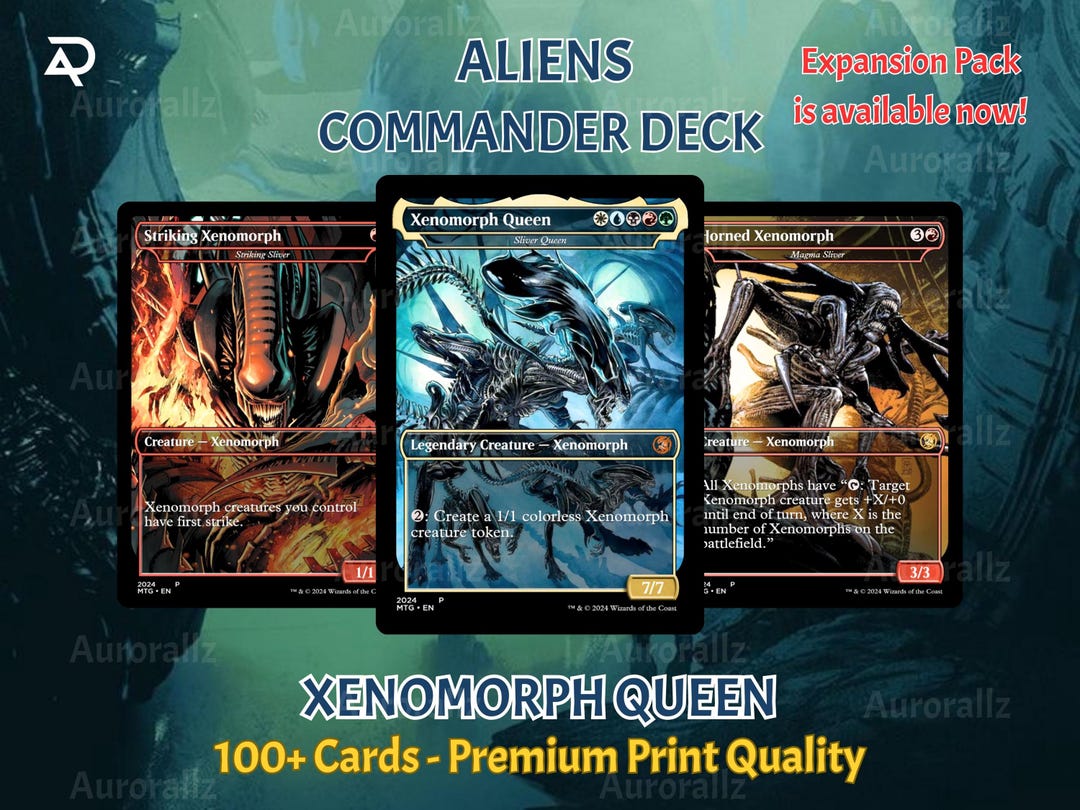 Alien Xenomorph Commander Deck, Custom EDH 100 Cards W/ Sliver Queen ...