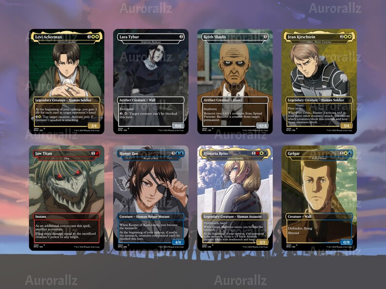 Attack on Titan Proxy Deck AOT Commander Deck Aot Proxy Card Eren ...