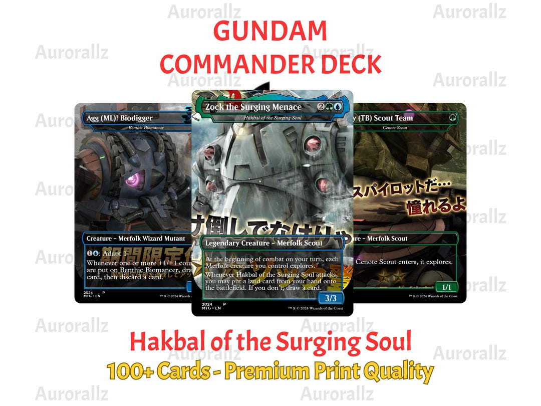 Gundam Themed M.T.G Gundam Proxy Card Robot Themed Deck Gundam Merch M ...