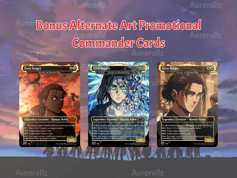 Attack on Titan Proxy Deck AOT Commander Deck Aot Proxy Card Eren ...