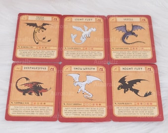 HTTYD Deck of Dragons how to Train Your Dragon Cards - Etsy