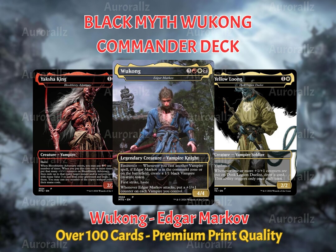 Wukong Commander Deck Wukong Proxy Deck Bla.ck Myth Wukong Chinese Myth ...