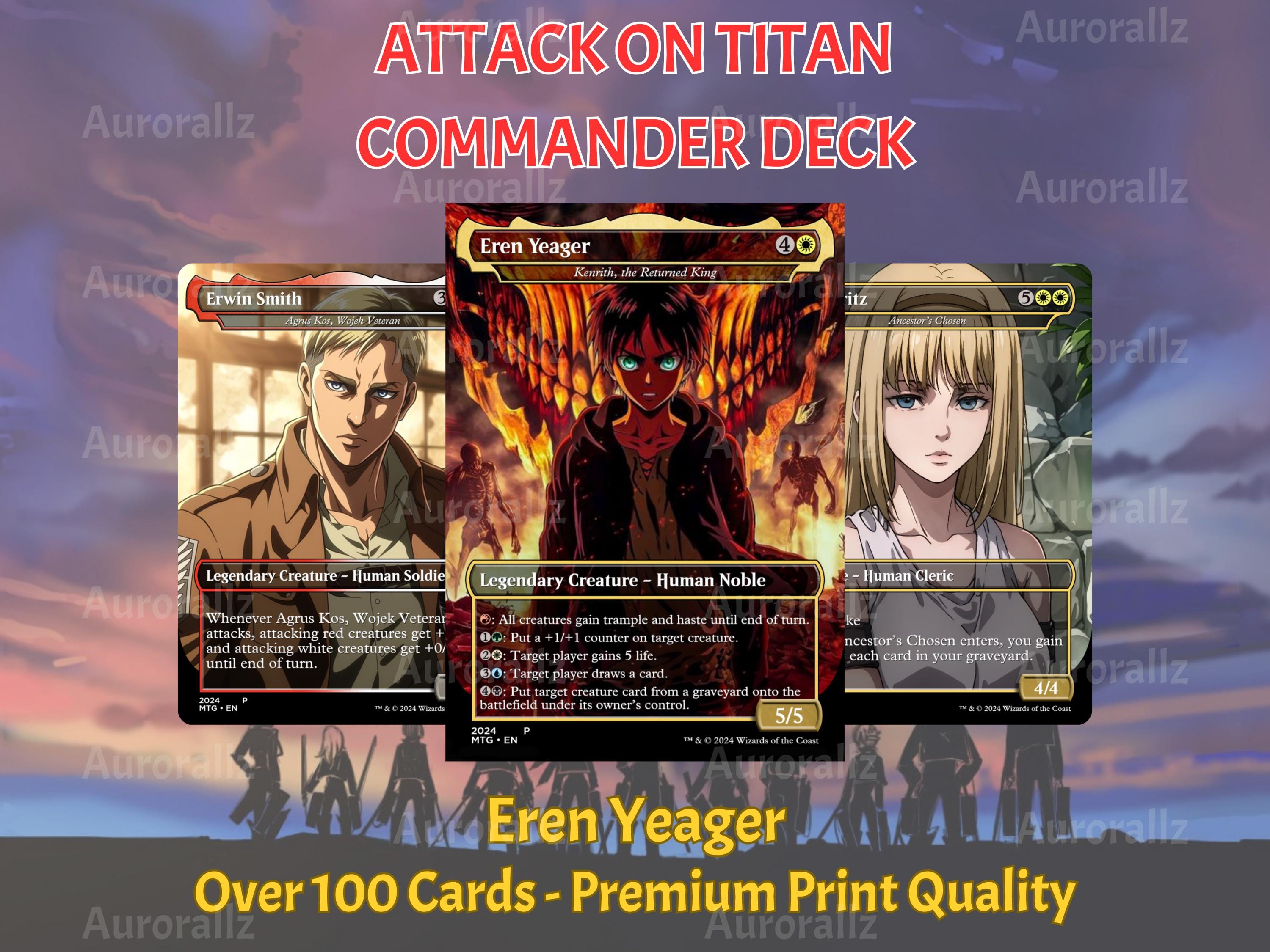 Attack on Titan Proxy Deck AOT Commander Deck Aot Proxy Card Eren ...
