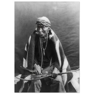 Navajo Warrior Wearing Traditional Clothing Vintage Photograph - Etsy