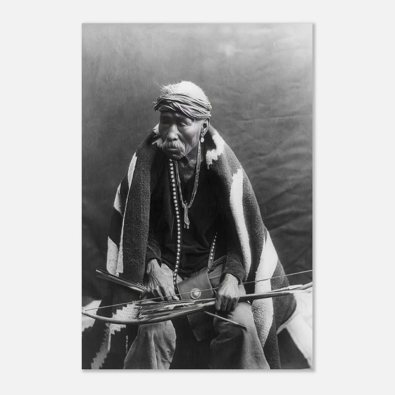 Navajo Warrior Wearing Traditional Clothing Vintage Photograph - Etsy