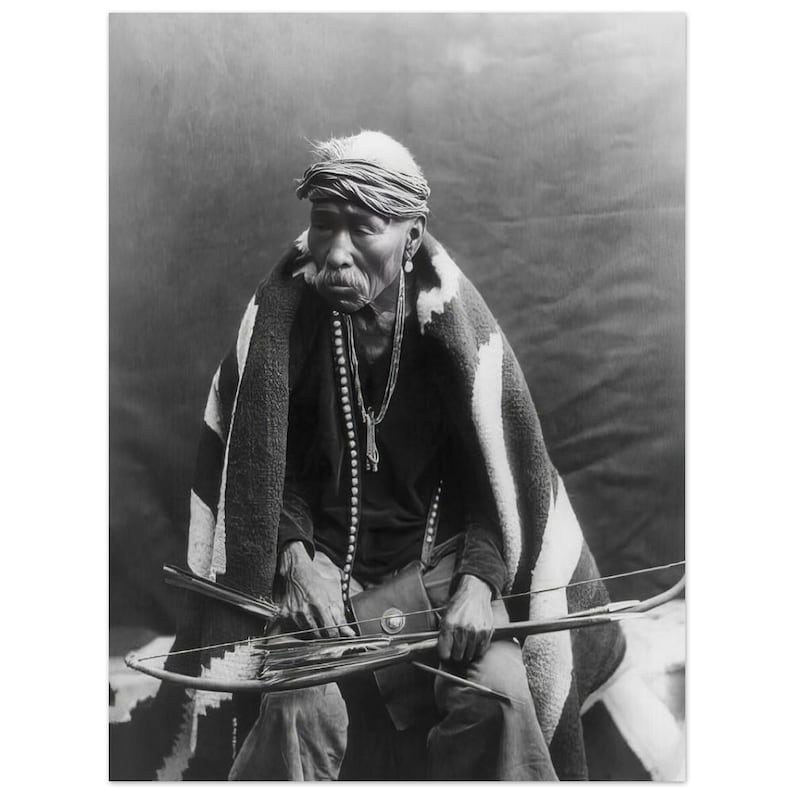 Navajo Warrior Wearing Traditional Clothing Vintage Photograph - Etsy