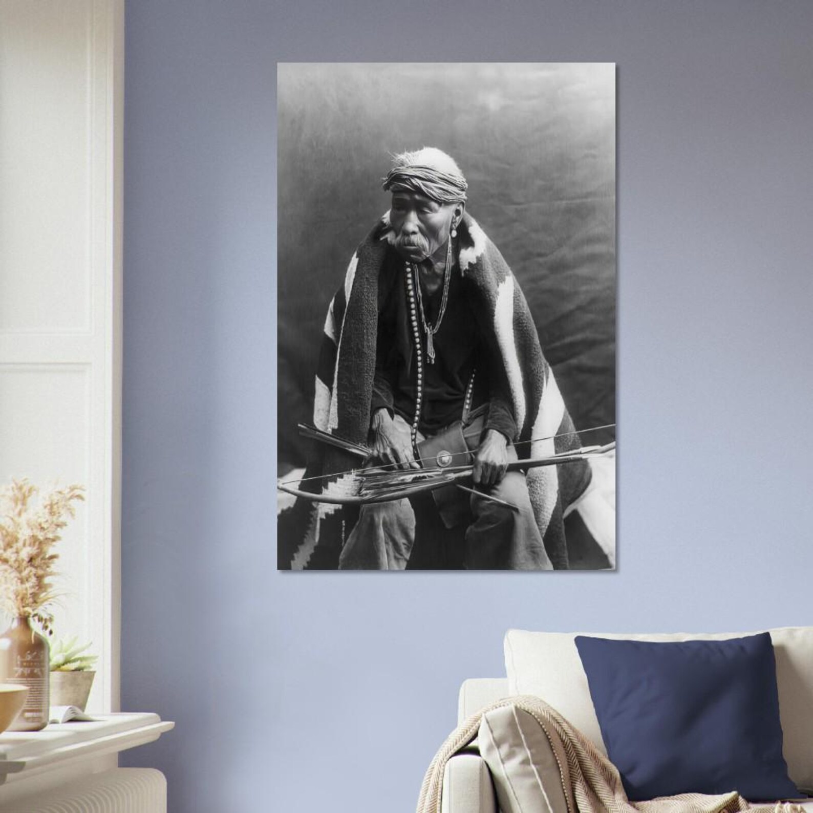 Navajo Warrior Wearing Traditional Clothing Vintage Photograph - Etsy