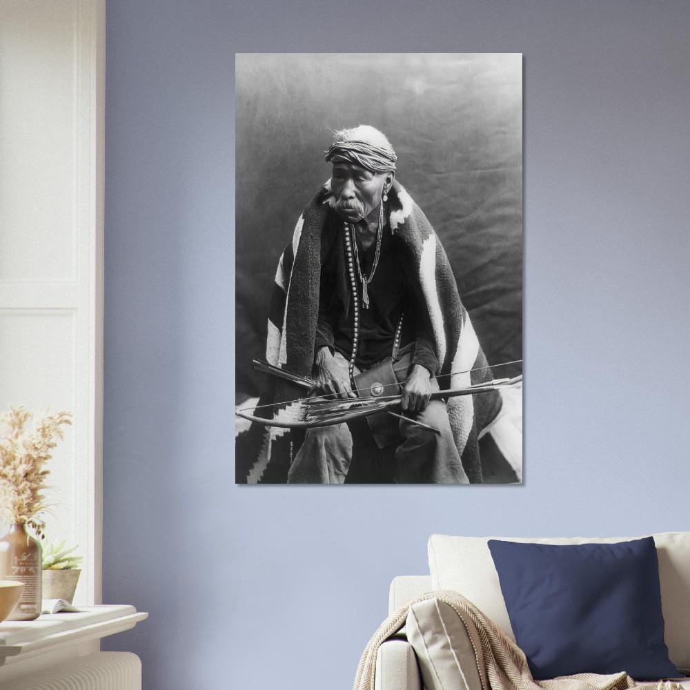 Navajo Warrior Wearing Traditional Clothing Vintage Photograph - Etsy