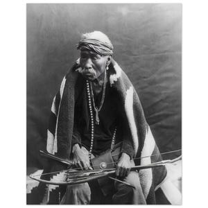 Navajo Warrior Wearing Traditional Clothing Vintage Photograph - Etsy