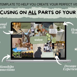 2025 Student Vision Board Template for Canva (digital Download) - Etsy