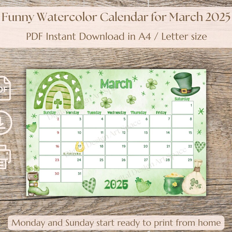 March 2025 Calendar - Etsy
