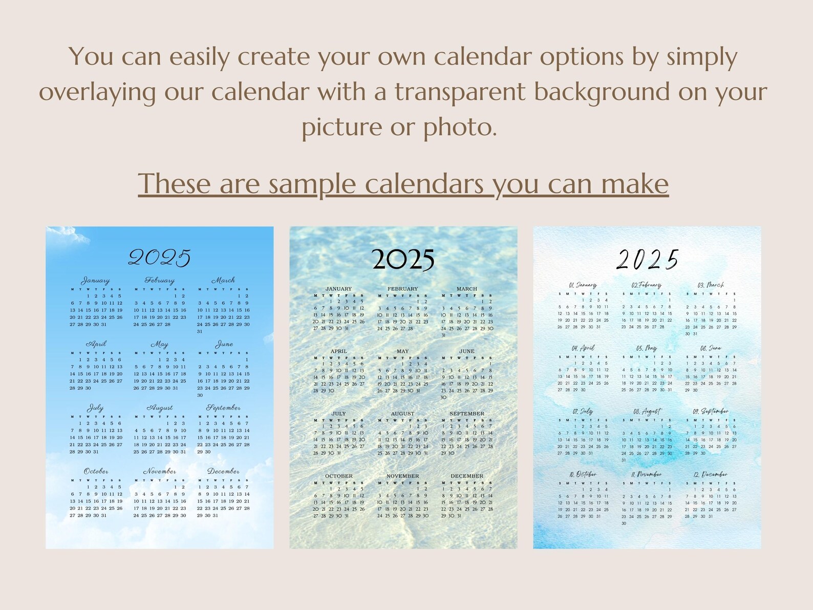 Digital New Year 2025 Calendar, 2025 Transparent Calendar PNG, Annual ...