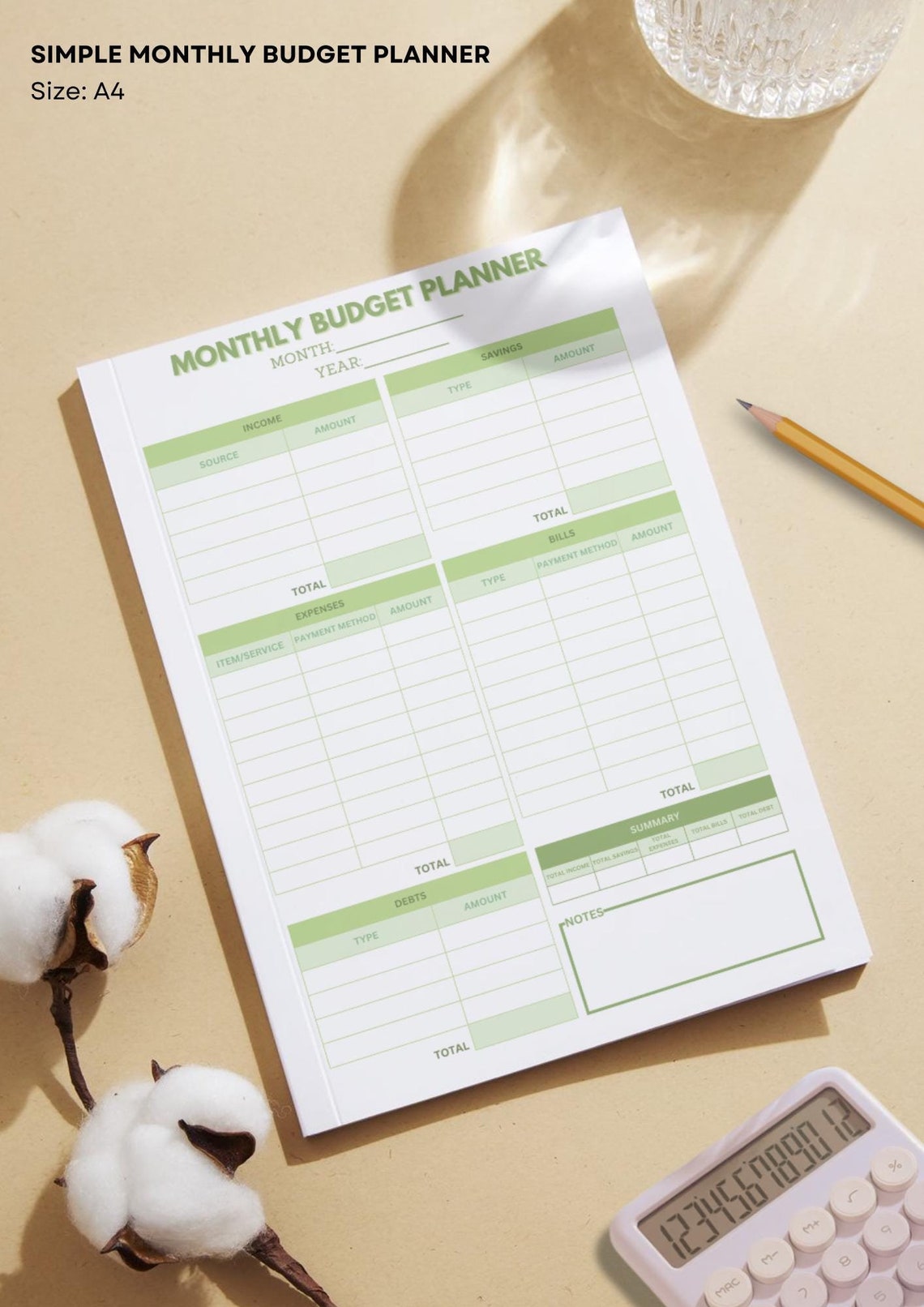 Printable/editable Monthly Budget Planner Template Set - Etsy