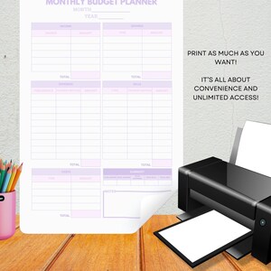 Printable/editable Monthly Budget Planner Template Set - Etsy