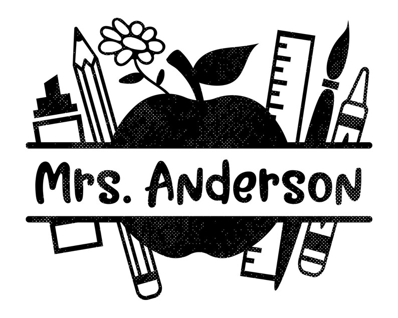Teacher Svg, Teacher Split Frame Svg, Teacher Monogram Frame Svg and ...