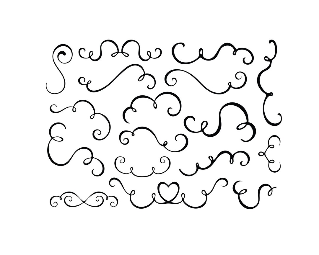 Flourish SVG Bundle, Png Svg Ai Files, Wedding Signs, Personalized Gift ...