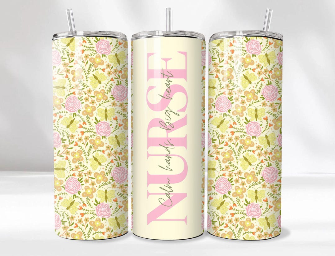 Pastel Yellow Nurse Tumbler PNG, Sublimation Png - Etsy