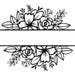 Wildflower Split Monogram Frame SVG and PNG, Flower Svg, Floral Frame ...