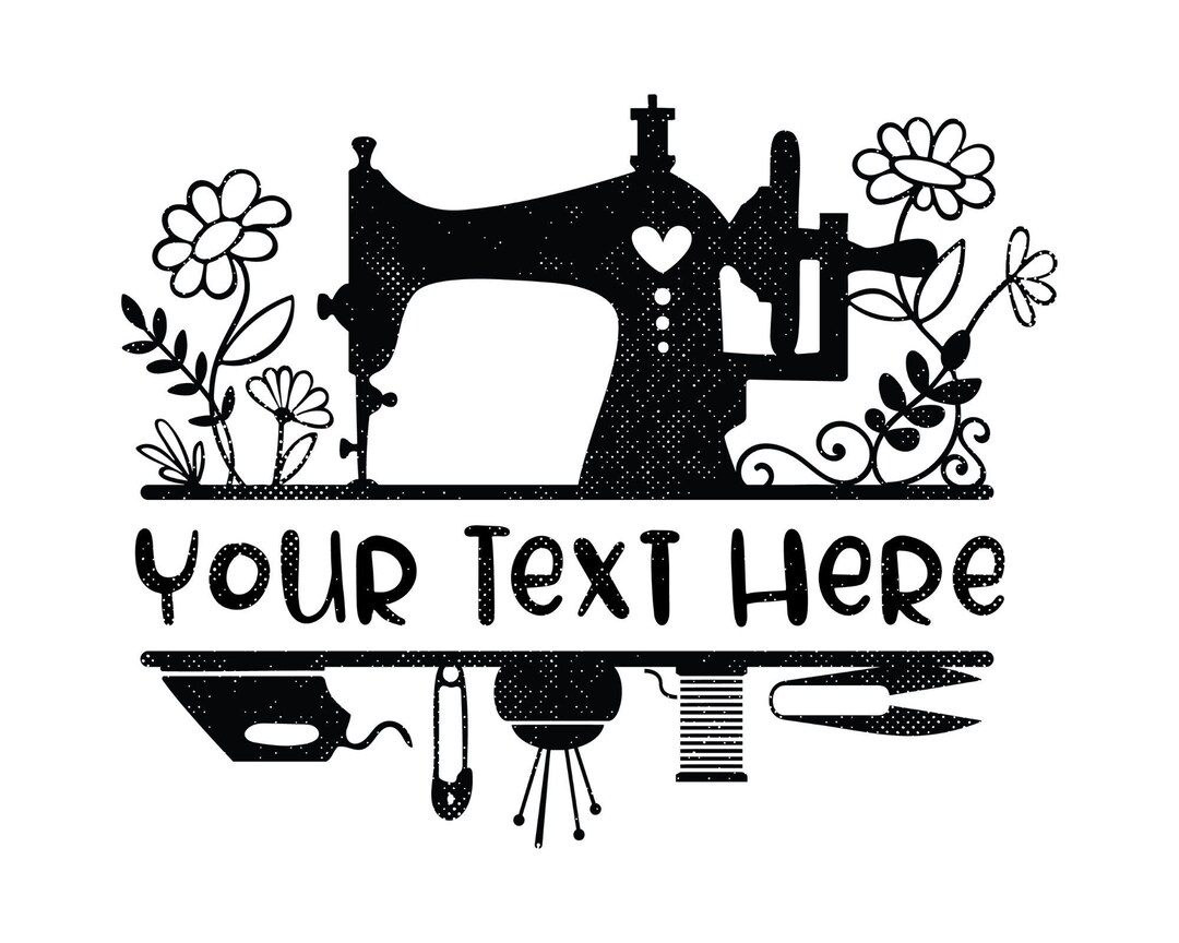 Sewing SVG, Sewing Split Monogram SVG PNG, Sewing Machine Svg, Sewing ...