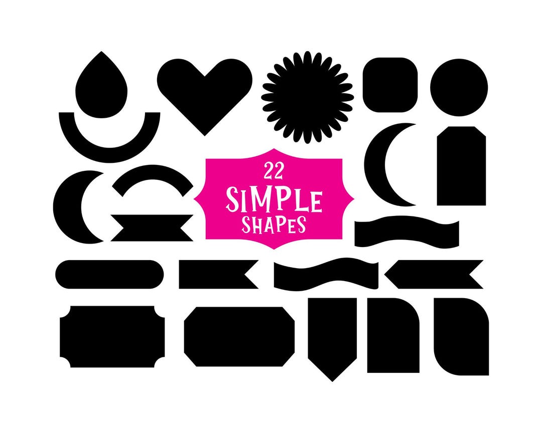 Simple Shape SVG Bundle, Tags and Label Cut File, Svg Png Dxf - Etsy