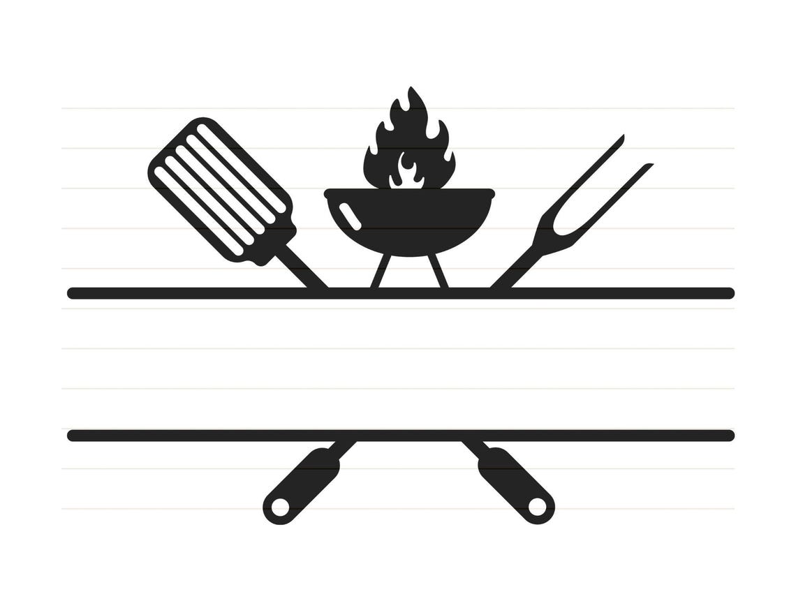Grill Name Frame SVG PNG Dad's Gift - Etsy