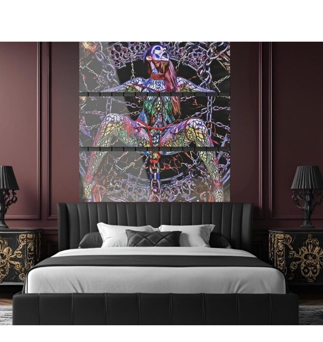Kink Submissive Acrylic Prints (triptych), Erotic BDSM Wall Art ...