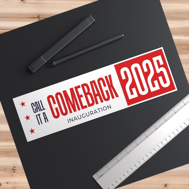 2025 Inauguration Bumper Sticker, Political Car Decal, Trump Supporter ...