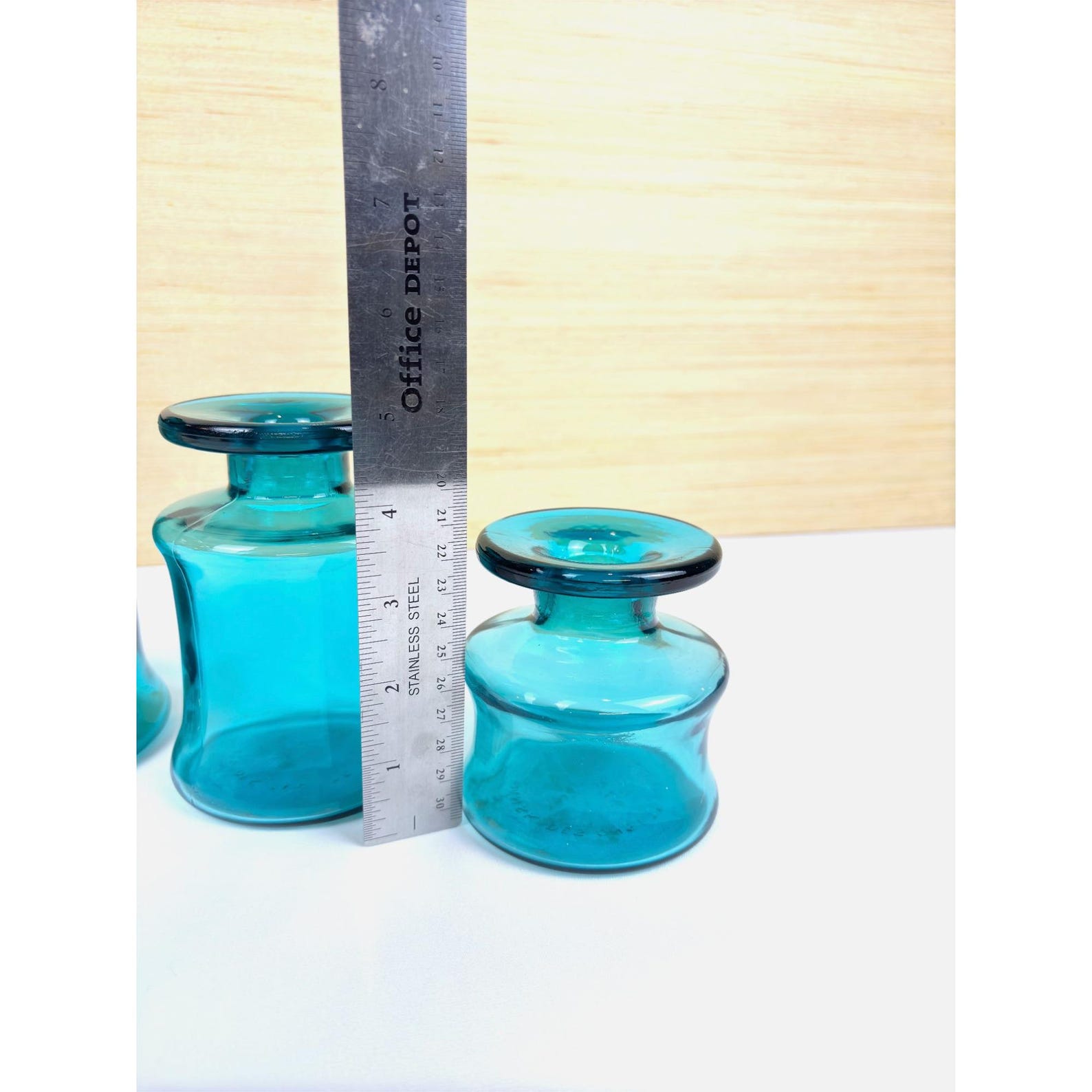 Vintage Dansk Jens Quistgaard Inkwell Candle Holder/vase Set of 3, Teal ...