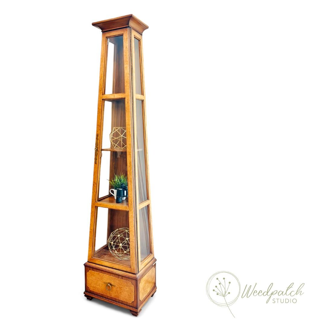Vintage Tomlinson Obelisk Display Cabinet | Mid-century Modern Curio ...