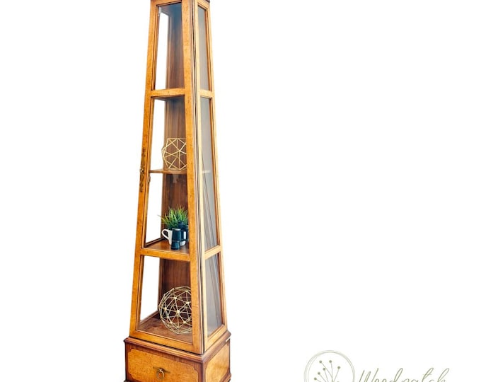 Vintage Tomlinson Obelisk Display Cabinet | Mid-century Modern Curio ...