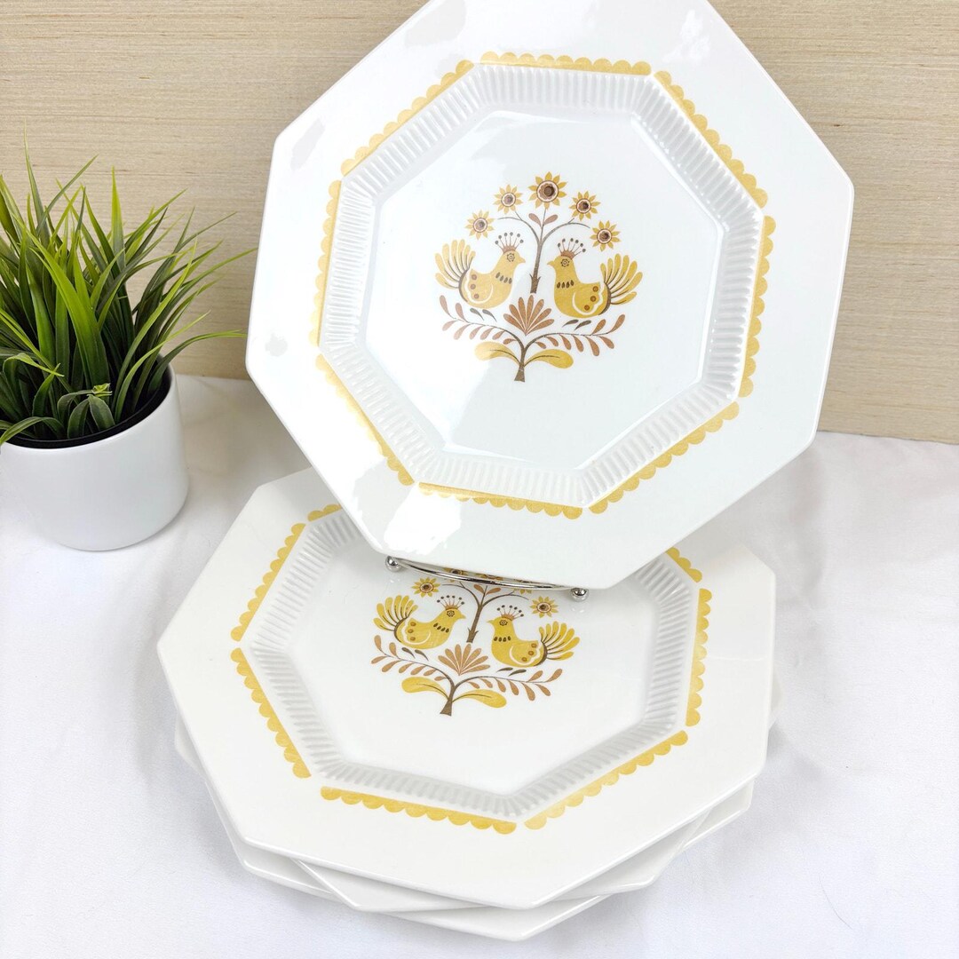 Independence Ironstone Octagonal Dinner Plates - Set of 4 - Made in ...