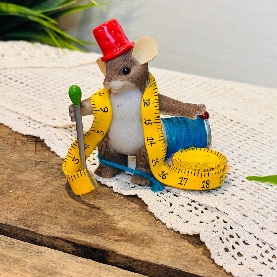 Charming Tails You’re Always Sewing Figurine – Hand Painted Resin ...