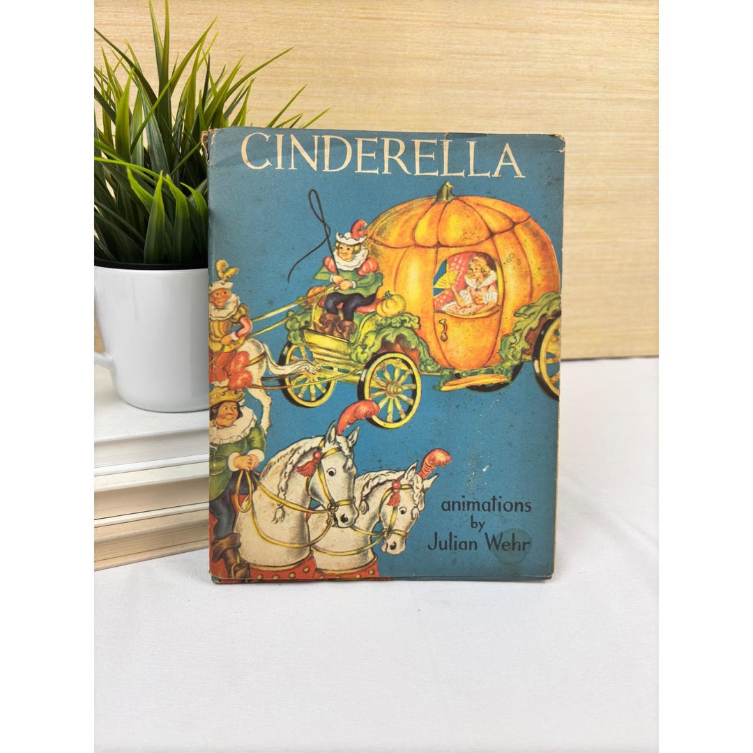 Vintage 1945 "cinderella" Hardcover Book Animated by Julian Wehr ...