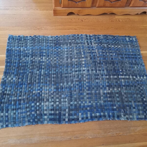 Denim Braided Rug - Etsy