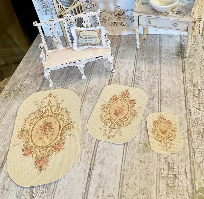 Set of 3 Miniature Rugs Set Dollhouse Rug Dollhouse - Etsy