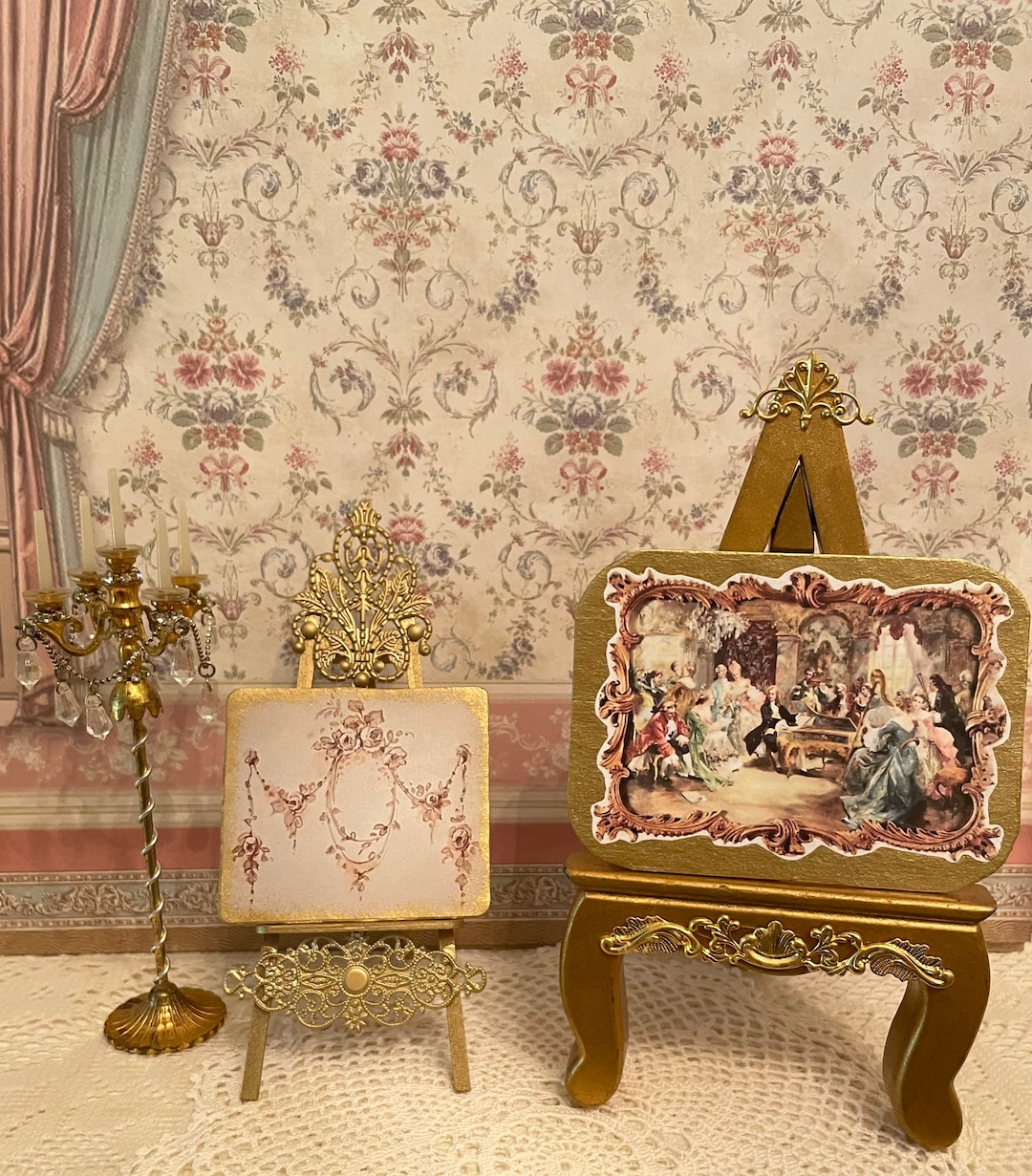 Set of 2 Miniature Art Boards, Dollhouse Miniatures, Miniatures ...