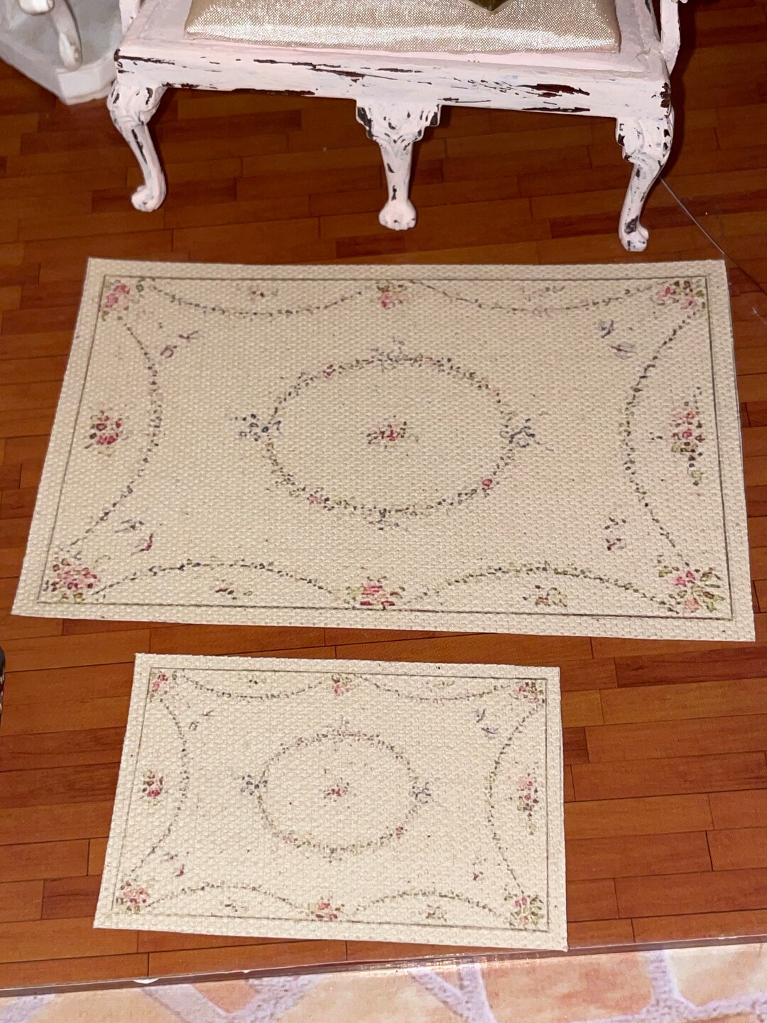 Set of 2 Miniature Rugs Set, Dollhouse Rug, Dollhouse Miniatures ...