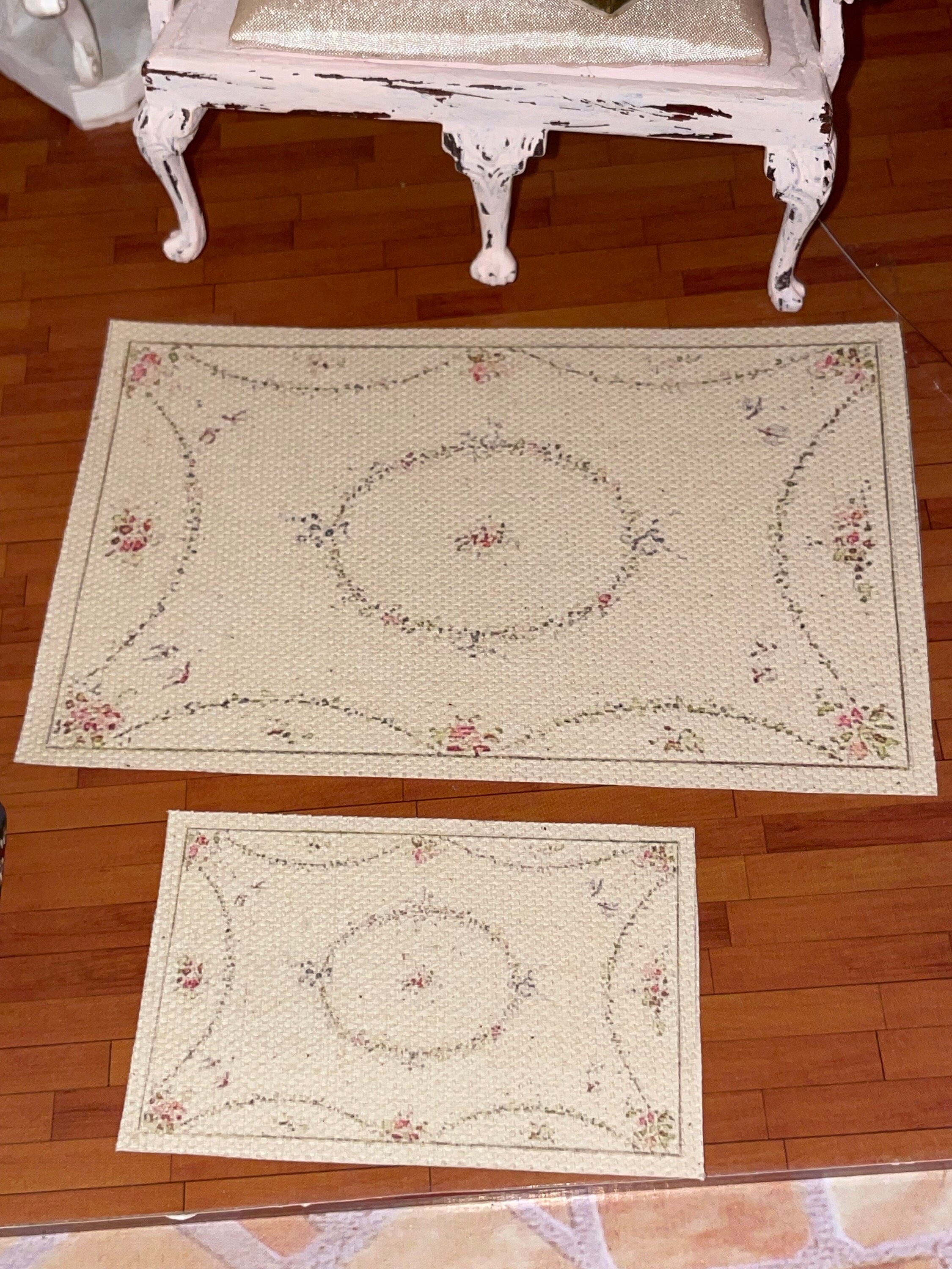 Set of 2 Miniature Rugs Set, Dollhouse Rug, Dollhouse Miniatures ...
