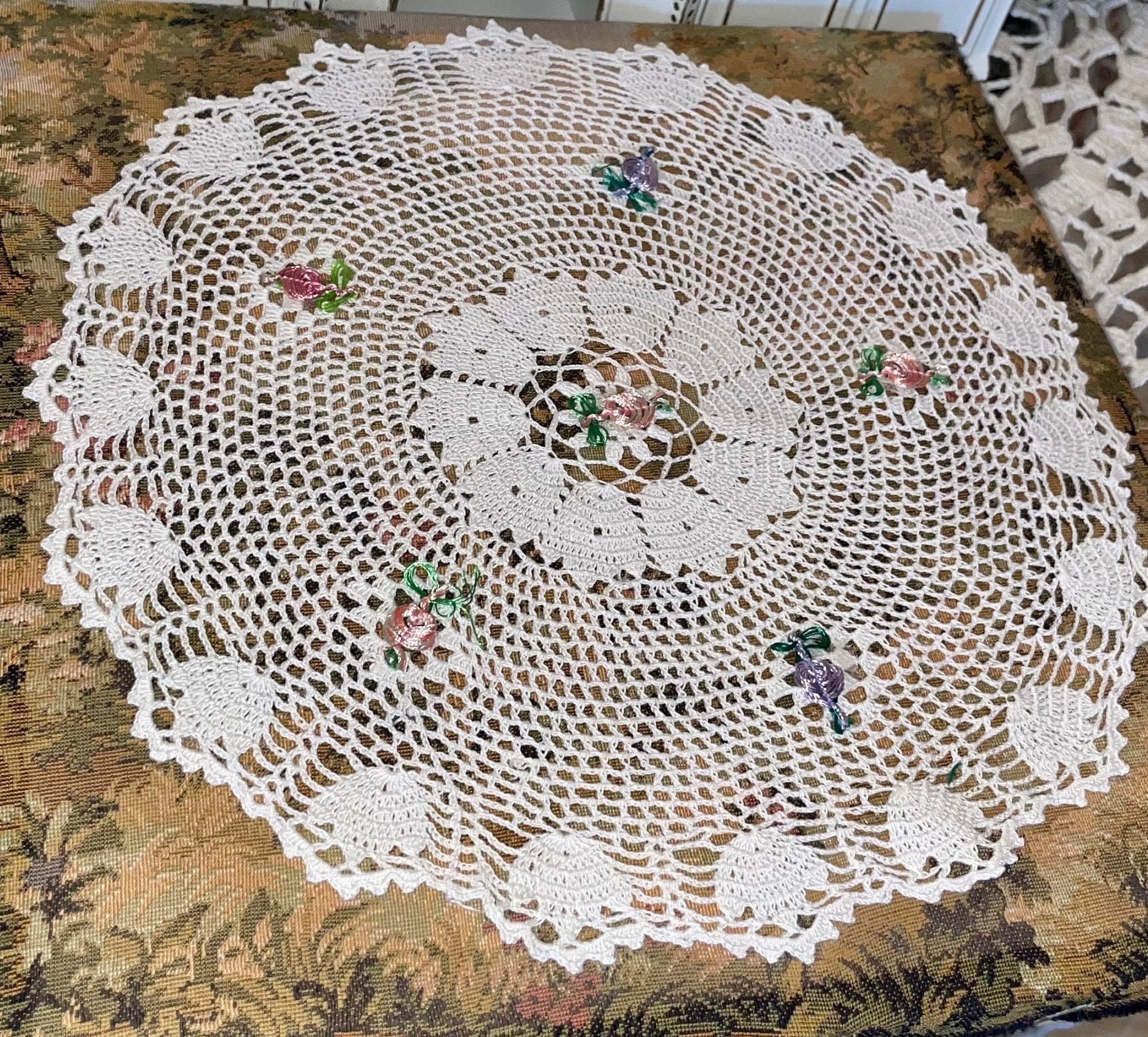 Miniature Crochet Rug, Miniature Rug, Dollhouse Rug, Miniature ...