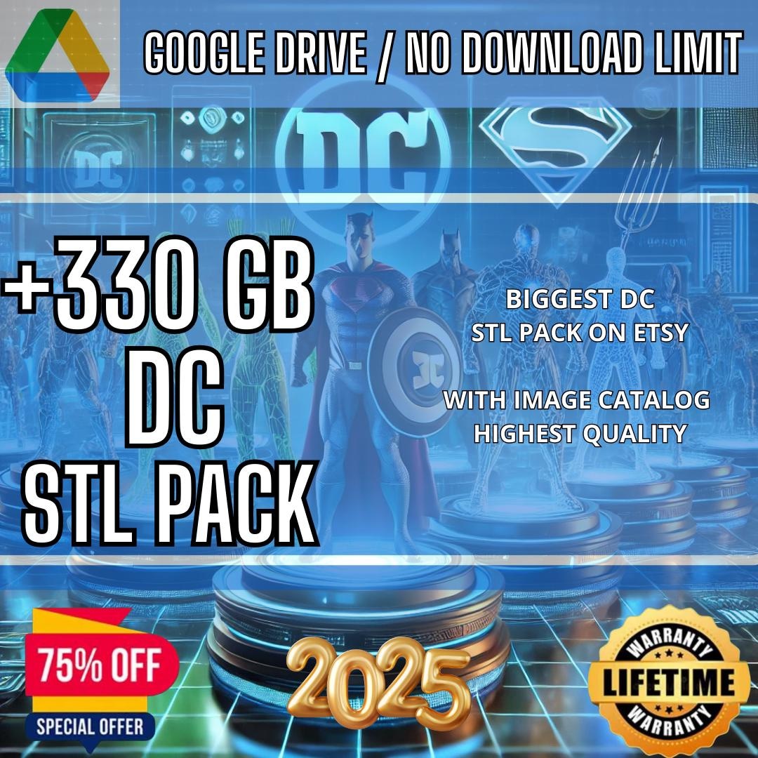 330GB DC STL Mega Pack 3D Printing Pack No Limit Download Google Drive ...