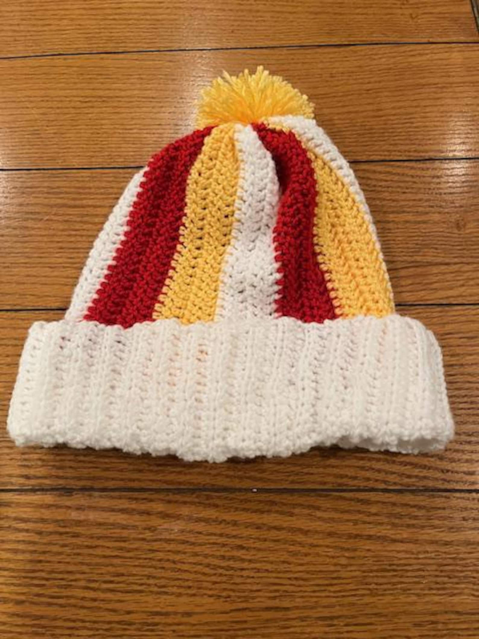 Chiefs Crocheted Stocking Cap Hat - Etsy