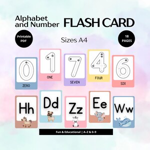 Animal Alphabet & Number Flash Cards: Montessori Learning (PDF Download ...