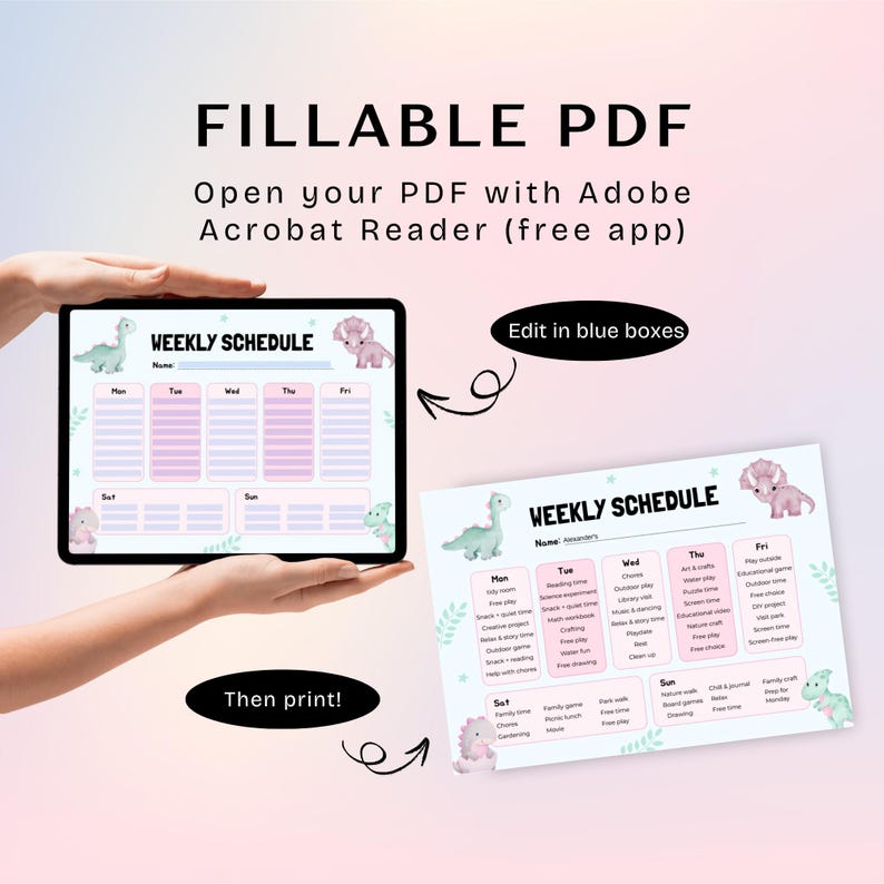 Dino Chore Chart Bundle: Kids' Daily Routine, Responsibility & Reward ...