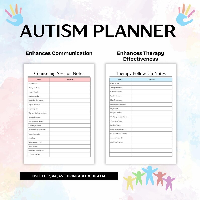 Autism Planner | Printable PDF | Therapy & Behavior Tracker | Special ...