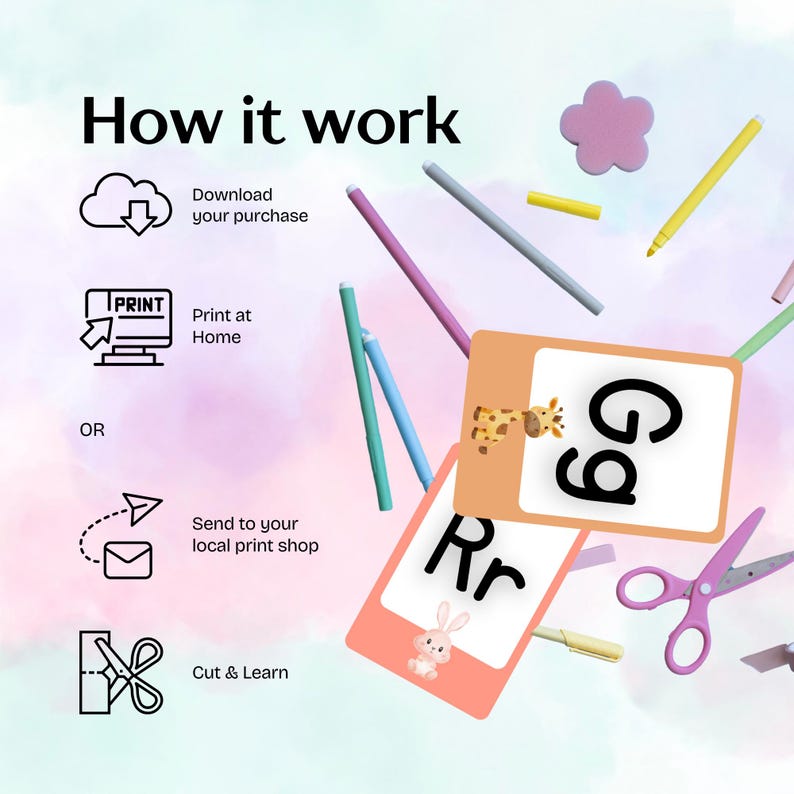 Animal Alphabet & Number Flash Cards: Montessori Learning (PDF Download ...