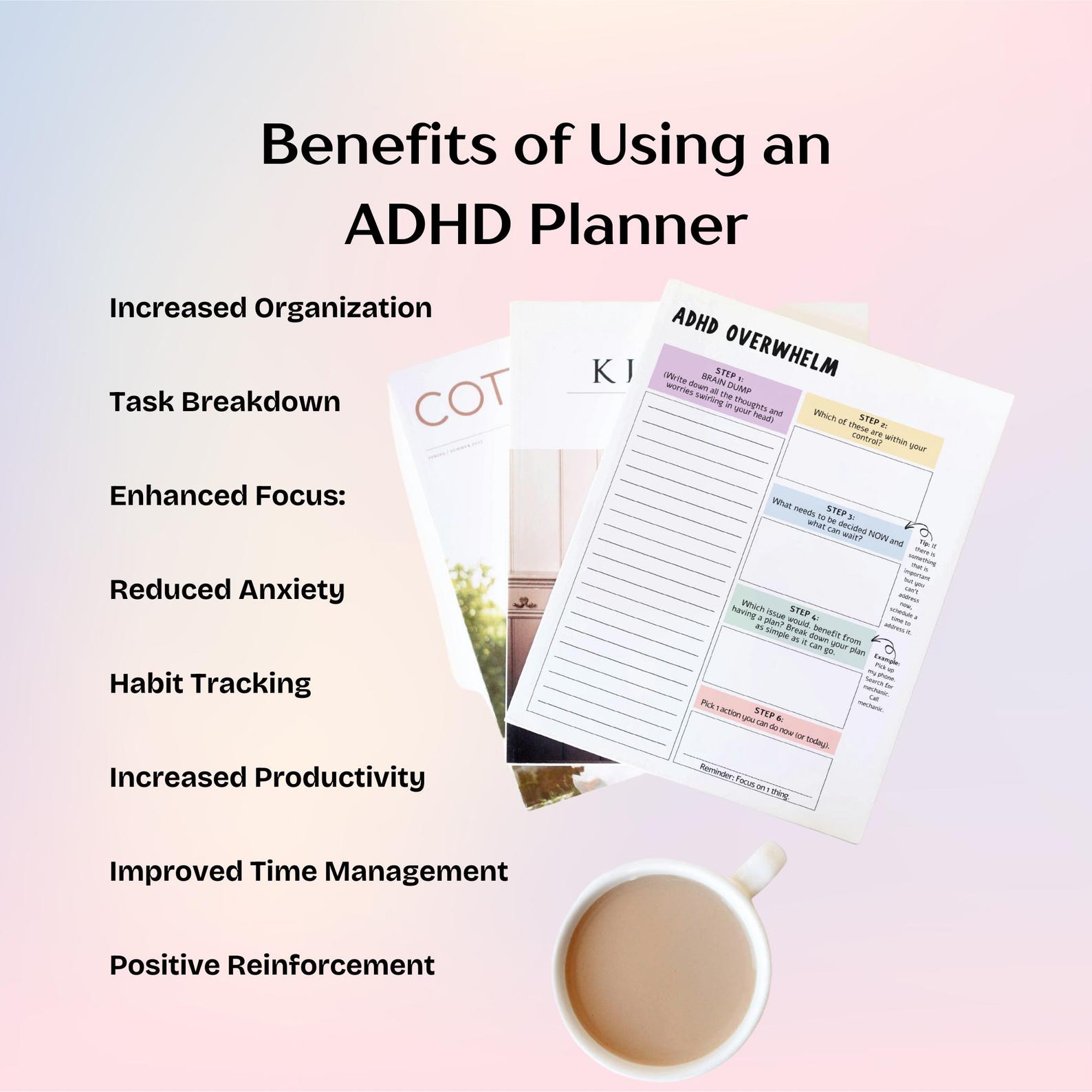 ADHD Planner: Focus, Cleaning, Medication Tracker (printable PDF) - Etsy
