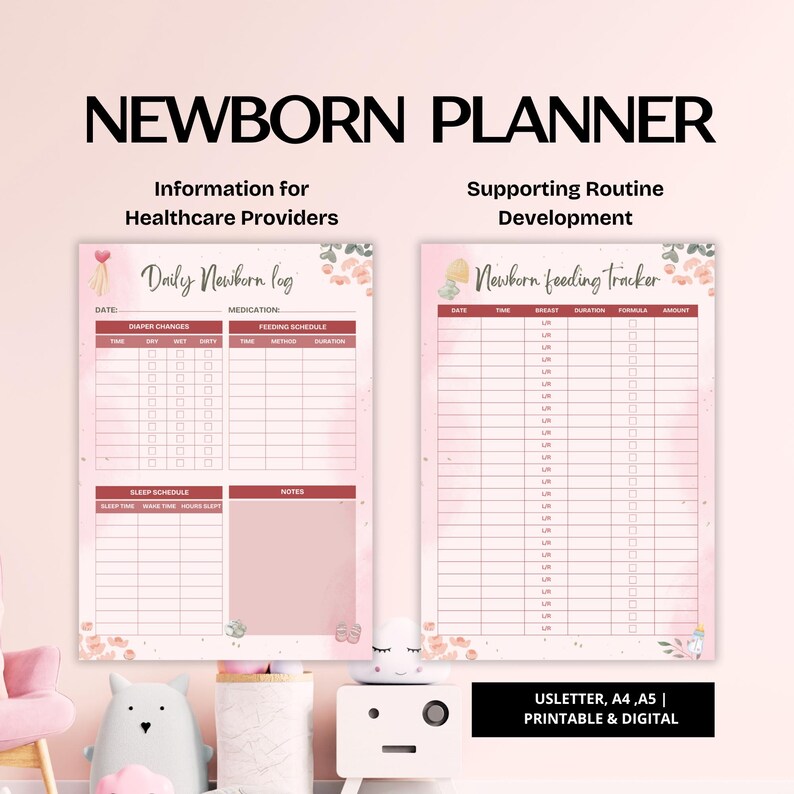 Printable Newborn Baby Tracker Planner (PDF) - Etsy